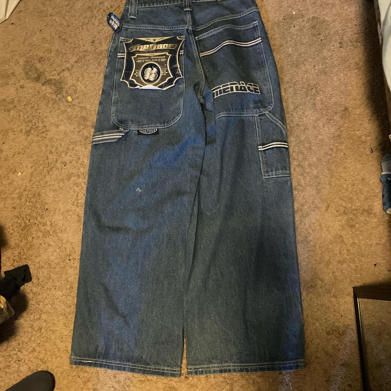 DEADSTOCK vintage menace jeans 33 waist 31 length... - Depop