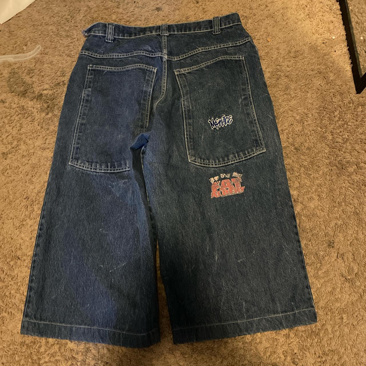 MENACE Y2K baggy skater jorts with a unique touch -... | Depop