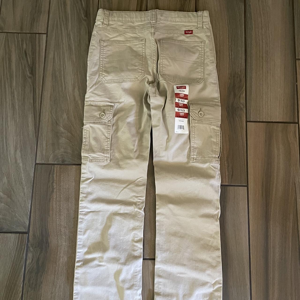 Brand new Wrangler cargos, size 14 regular slim fit. - Depop