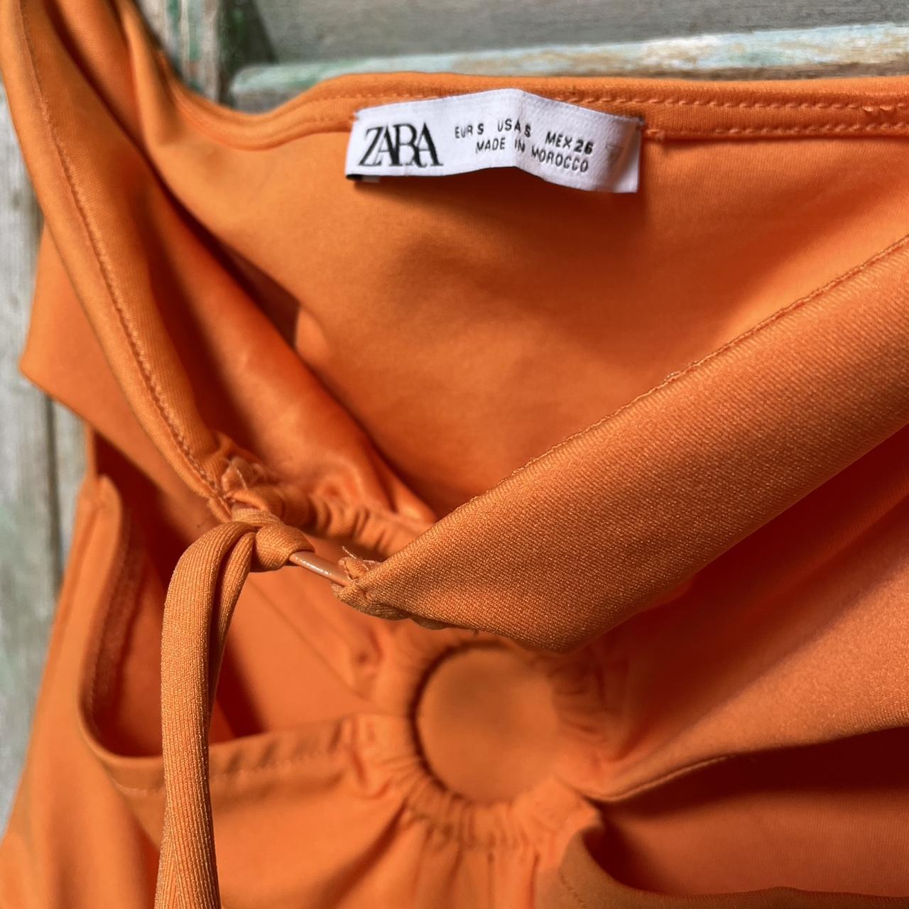 Zara Women's Orange Bodysuit | Depop