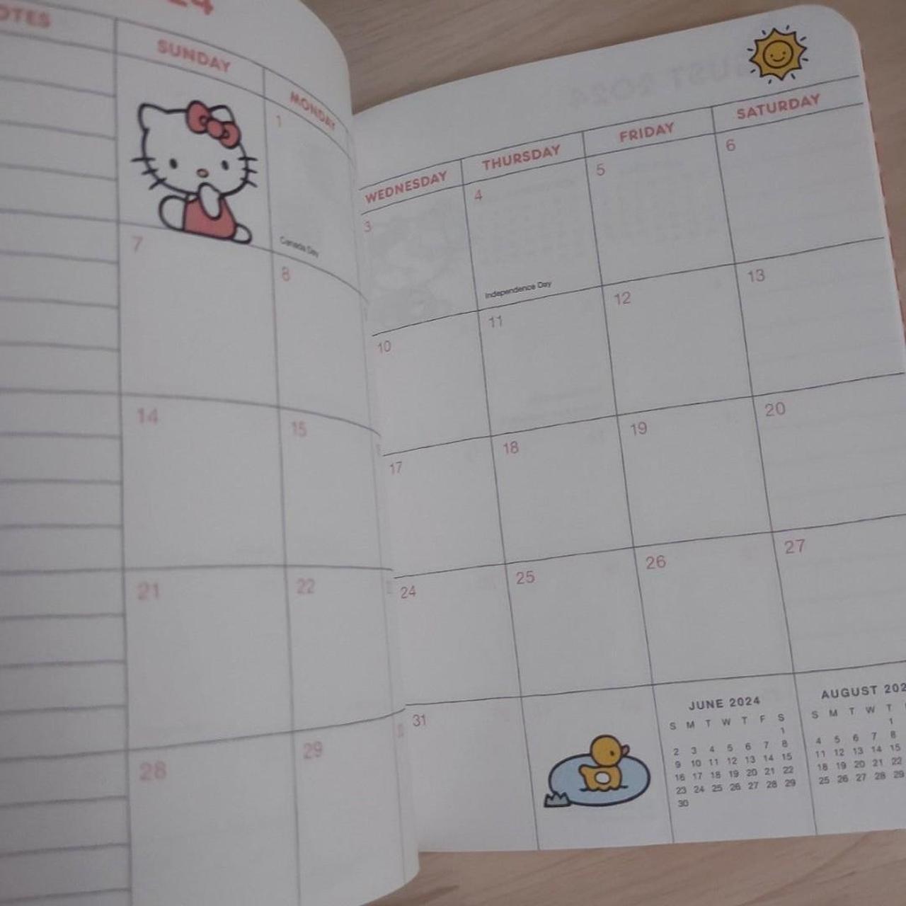 Hello Kitty Monthly Planner 2024 Mini Notebook... - Depop