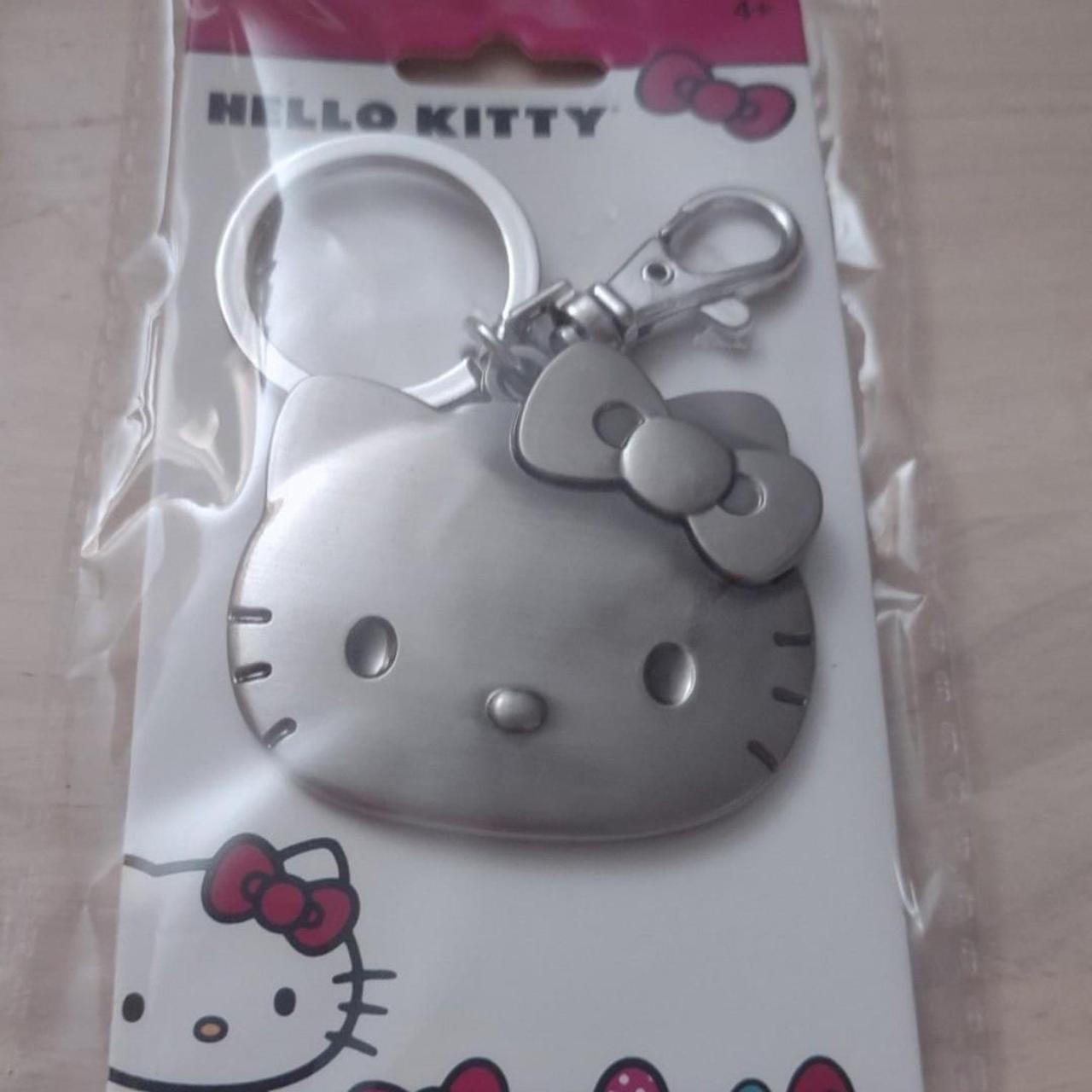 Hello Kitty Sanrio Large Steel Metal Keychain Kawaii... - Depop