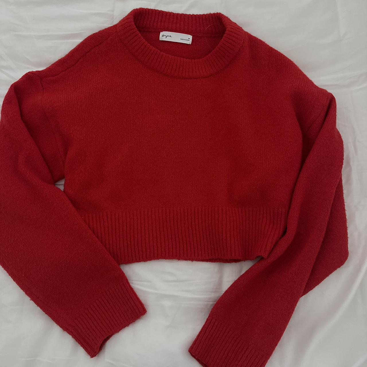 supre red jumper size M worn once ️ - Depop