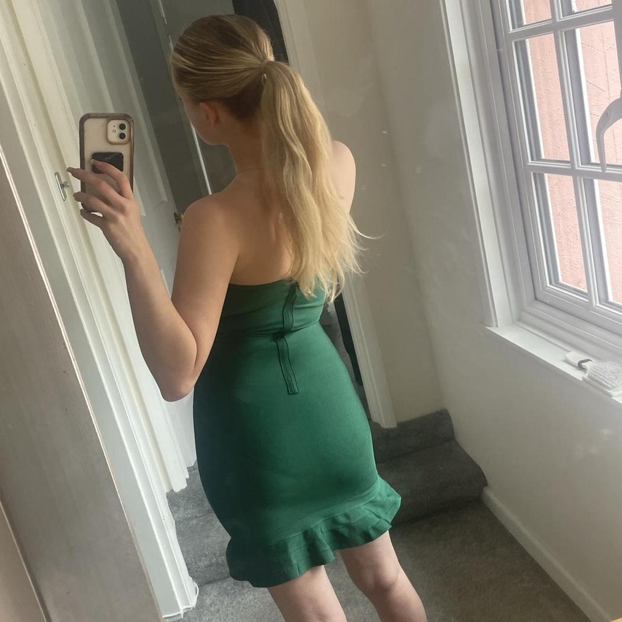PrettyLittleThing Women's Green Dress | Depop