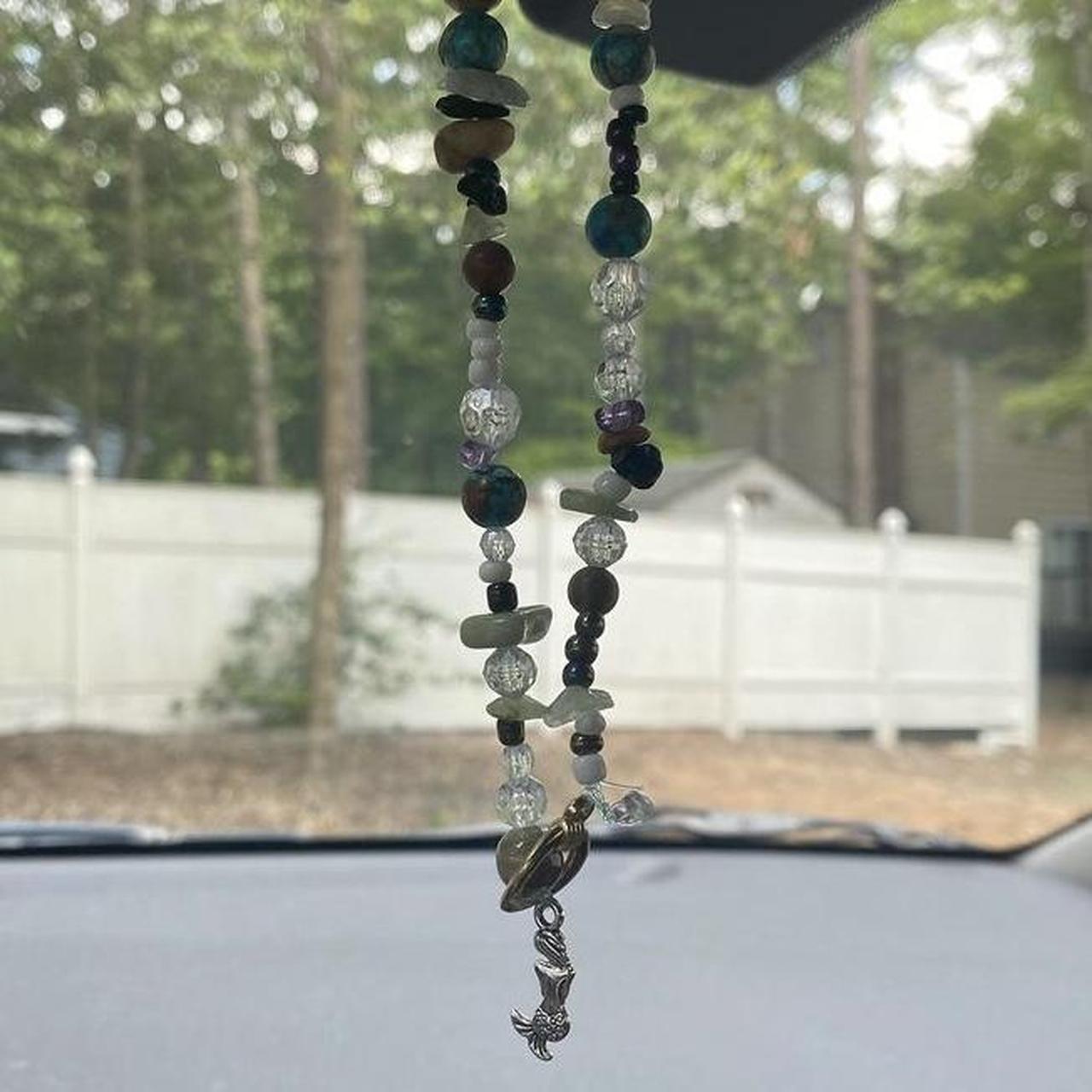 mermaid car dangle accessory!! ocean inspired beads... - Depop