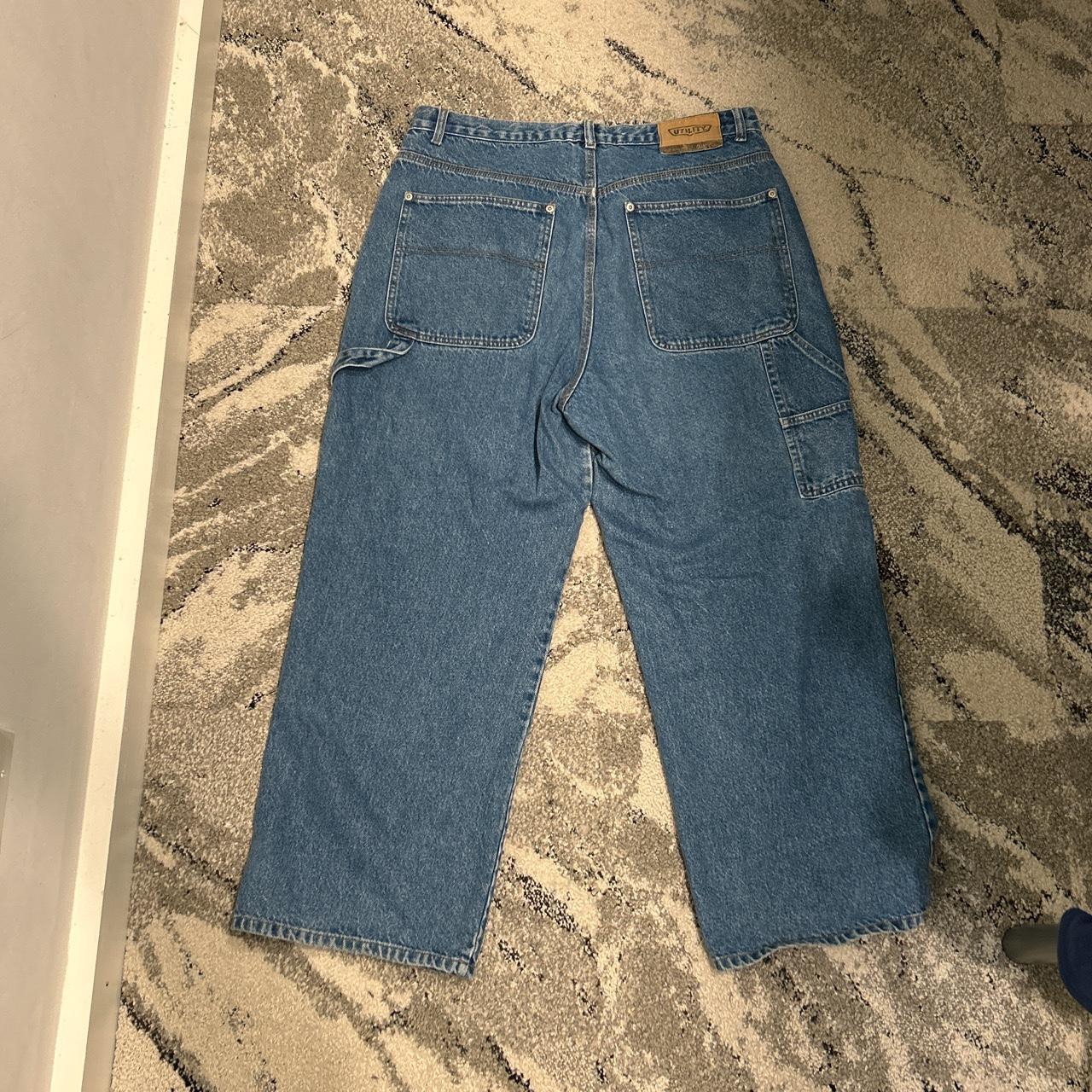 UTILITY denim jeans , wide and baggy fit, excellent... - Depop