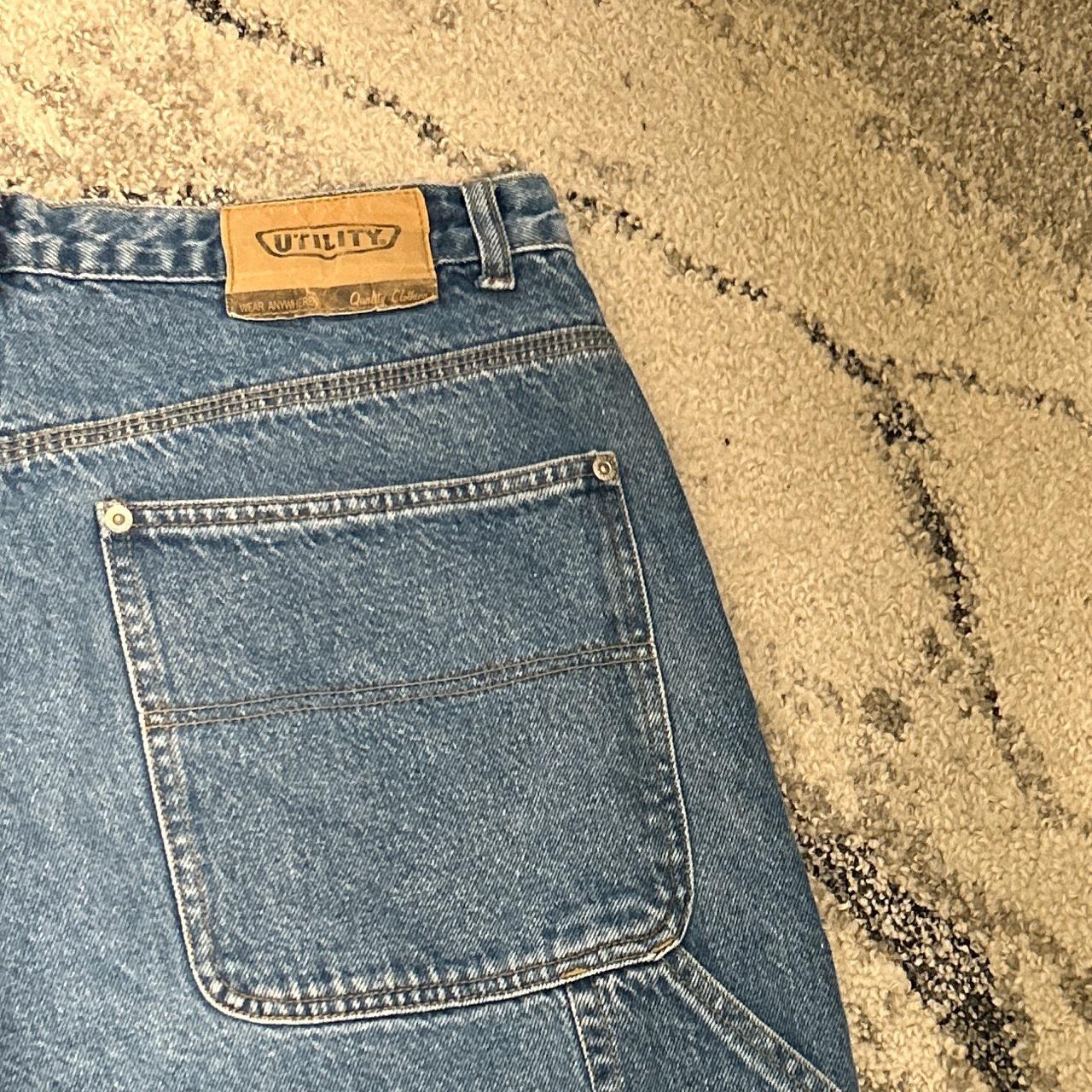 UTILITY denim jeans , wide and baggy fit, excellent... - Depop