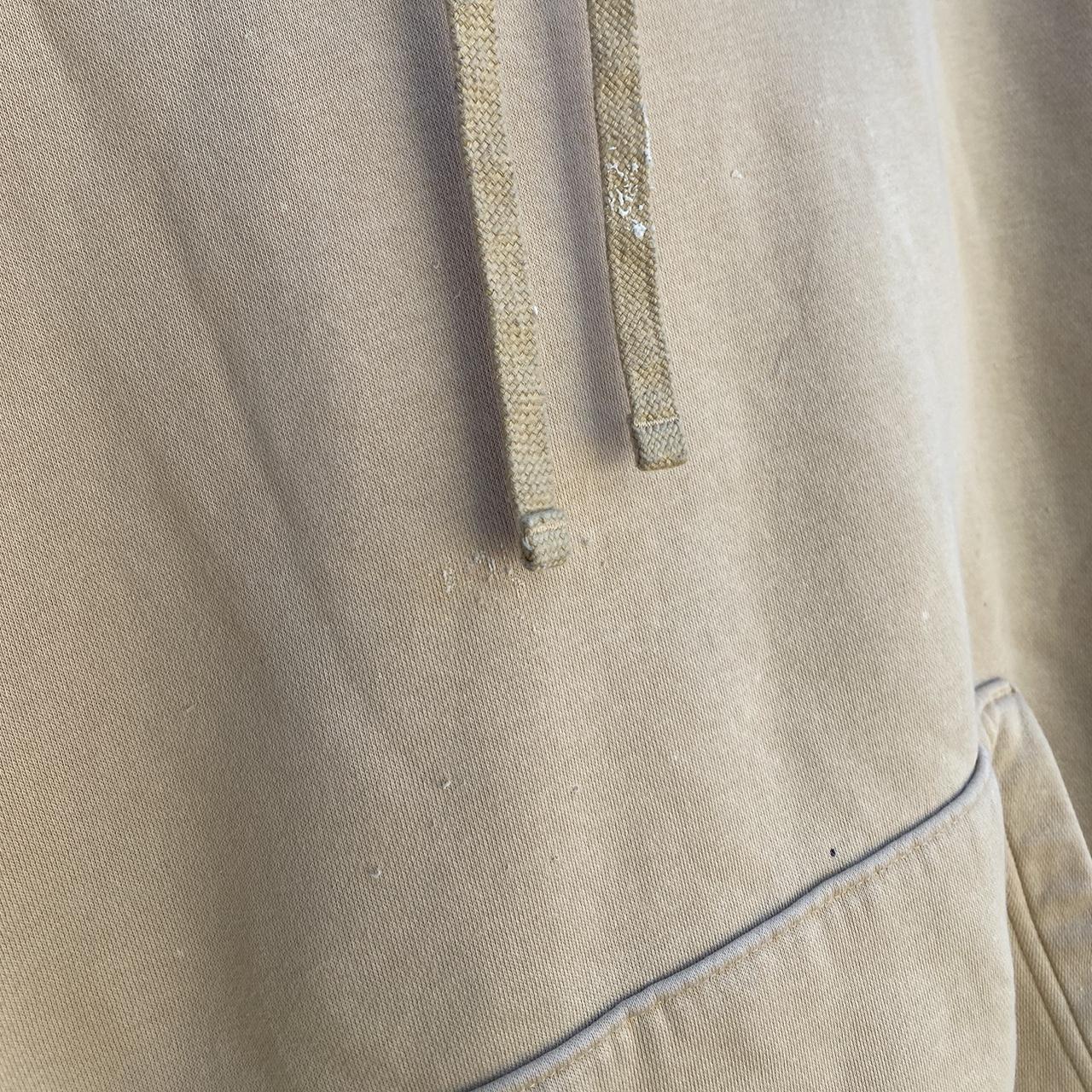 Nike hoodie in cream colorway with embroidered nike... - Depop