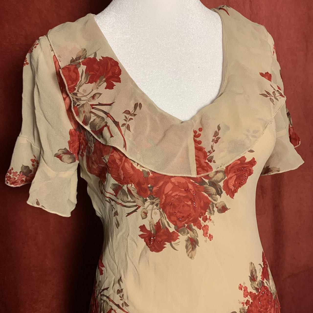 Chelsea and Violet beaded rose dress size small... - Depop