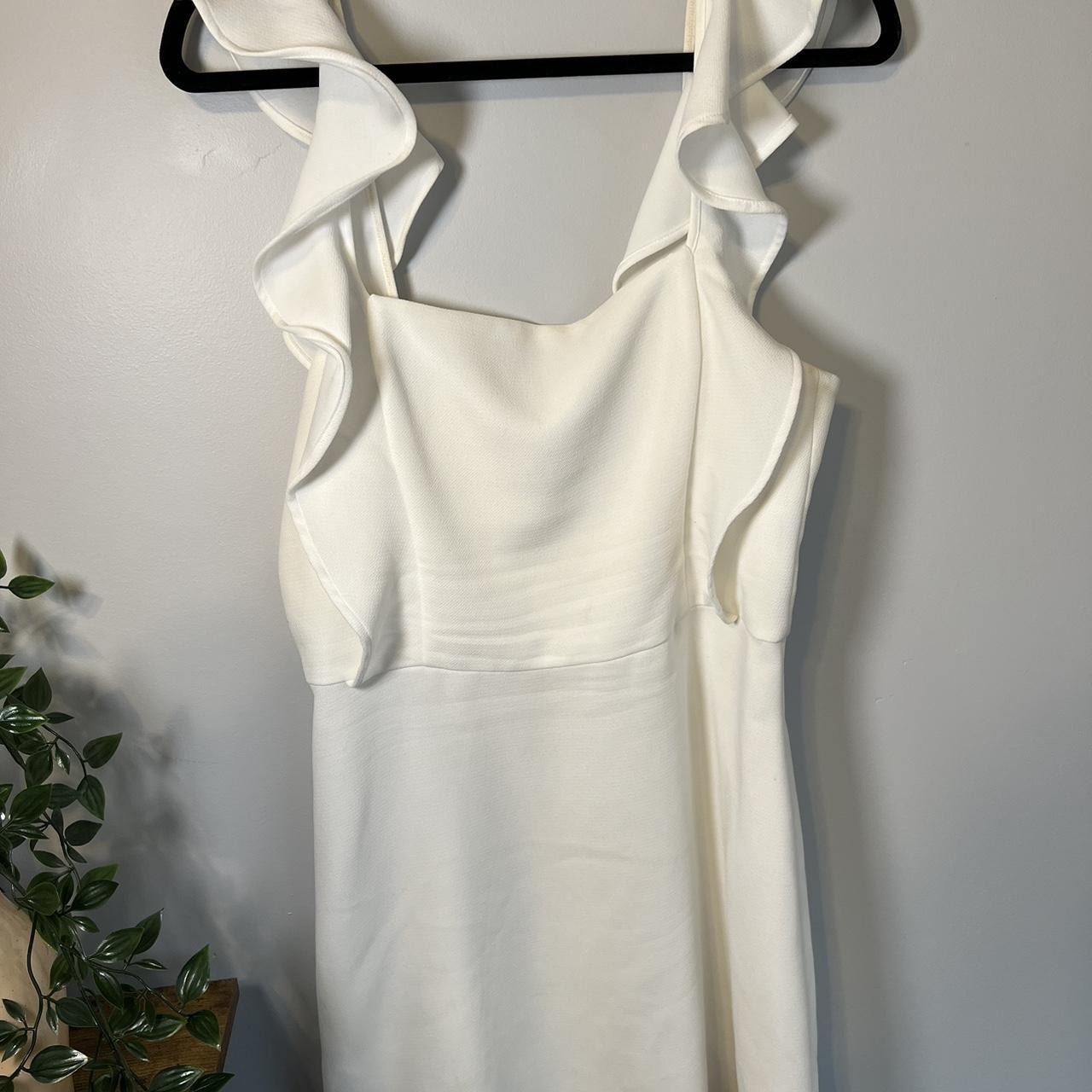 BCBGMAXAZRIA Women's White Dress | Depop