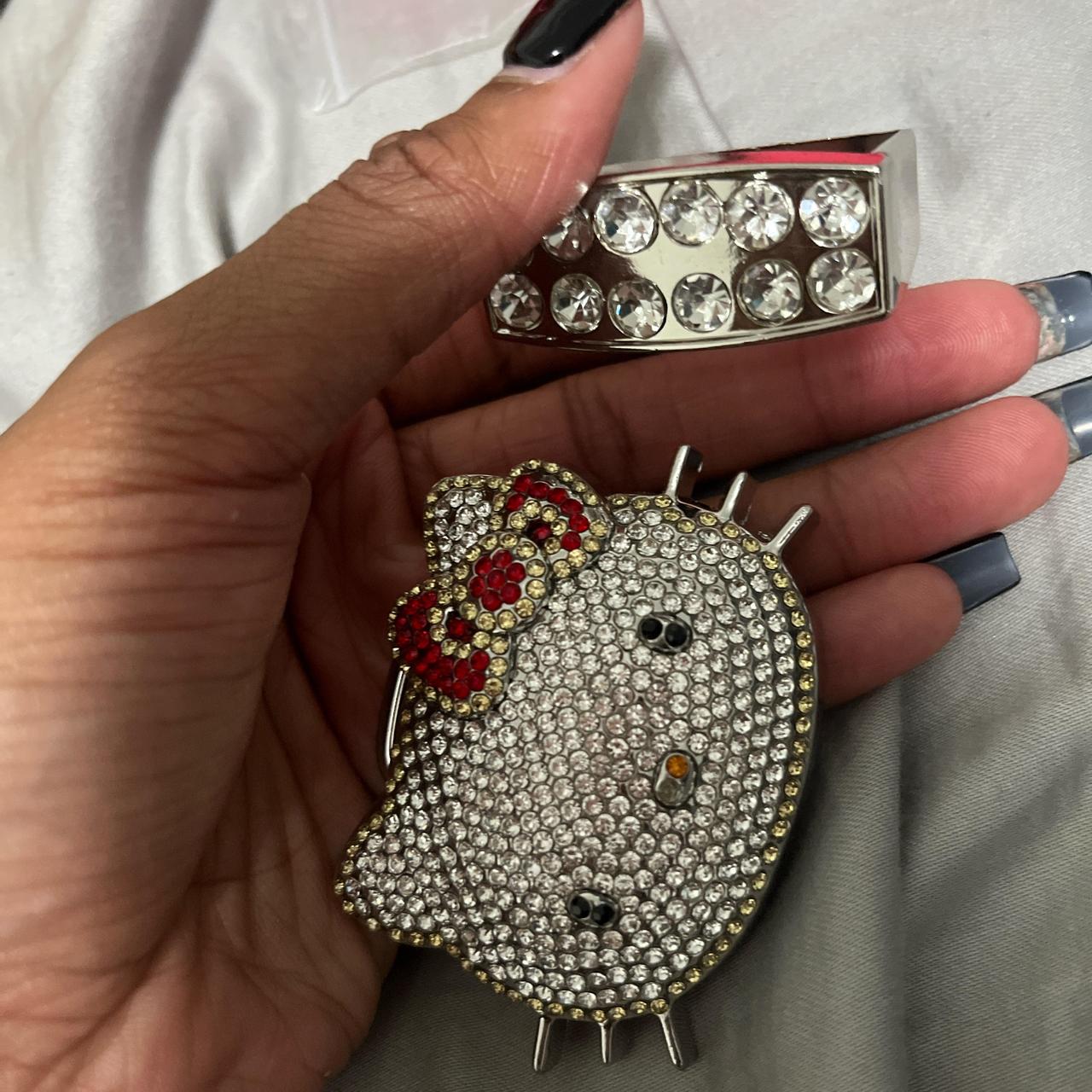 Hello kitty bling belt from stolen arts size 28,... - Depop
