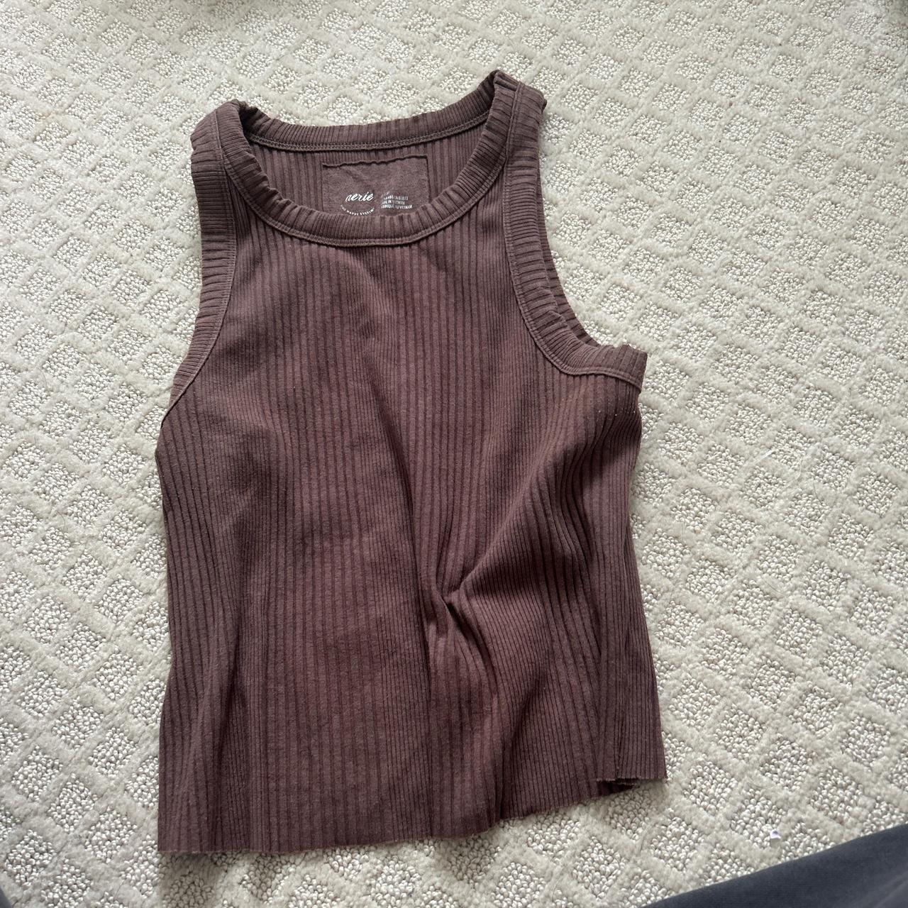 super cute brown tank top form arie size M | Depop