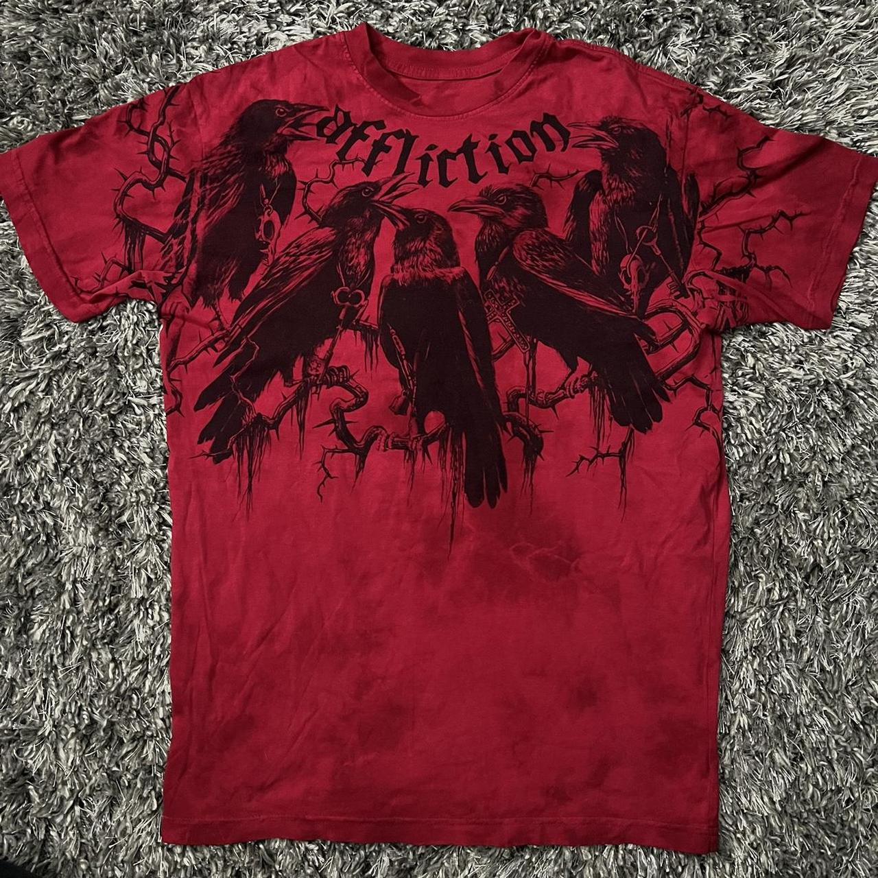 Affliction crows shirt buy it off me please I hate... - Depop