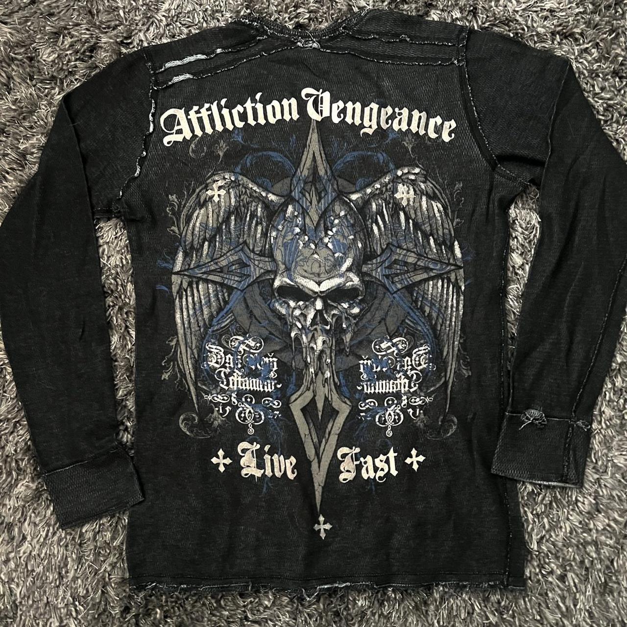 RARE AFFLICTION VENGEANCE THERMAL THIS DOUBLE SIDED... - Depop