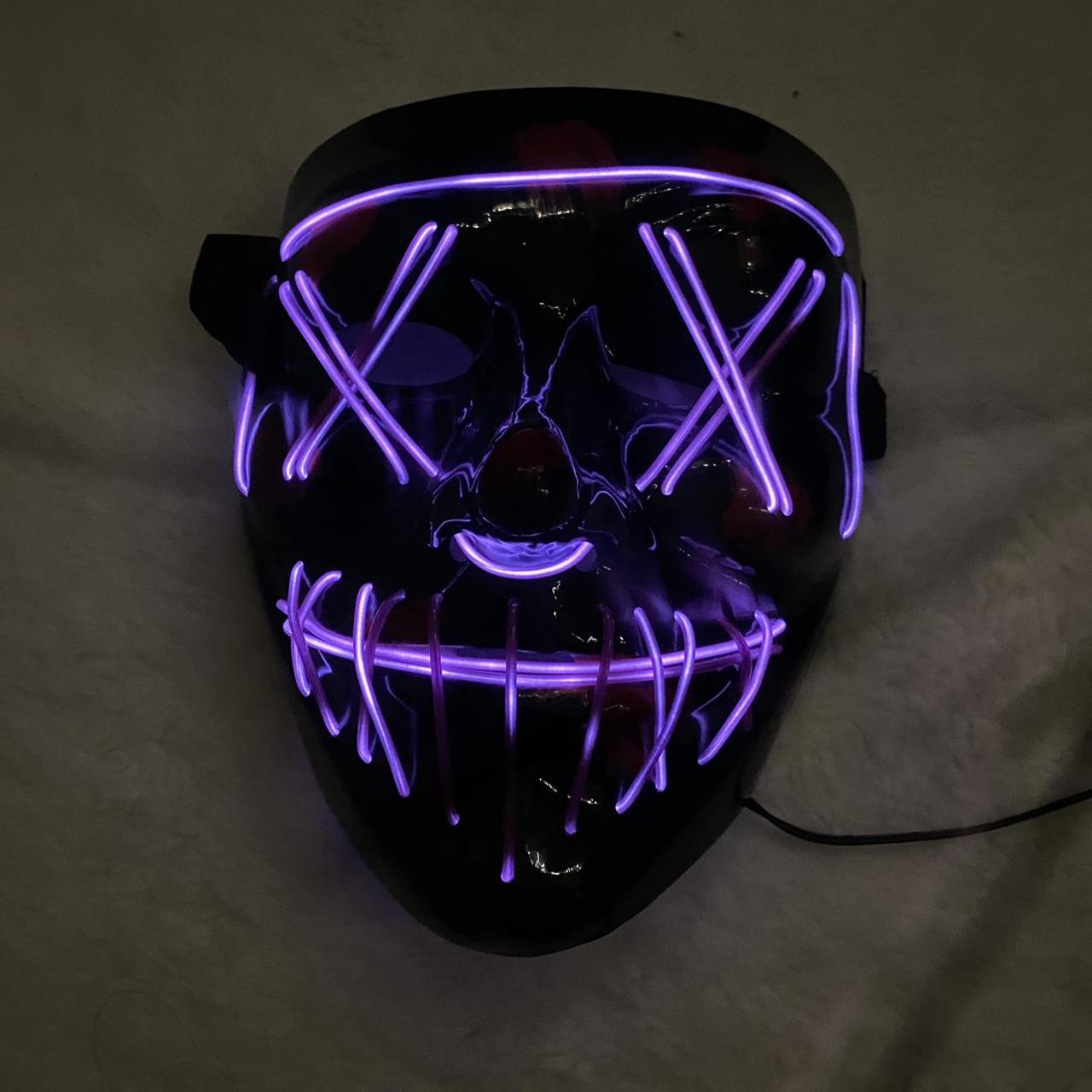 Light up purple purge mask (Batteries... - Depop