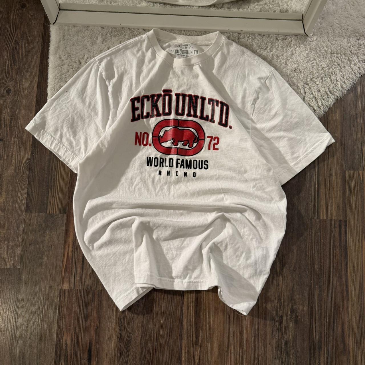 White Ecko Unltd. streetwear t-shirt #skater | Depop