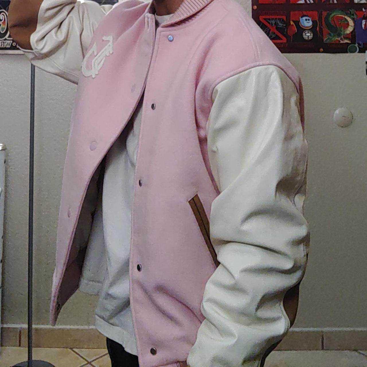 Pink Golf Wang varsity jacket, Tyler the creator,... - Depop