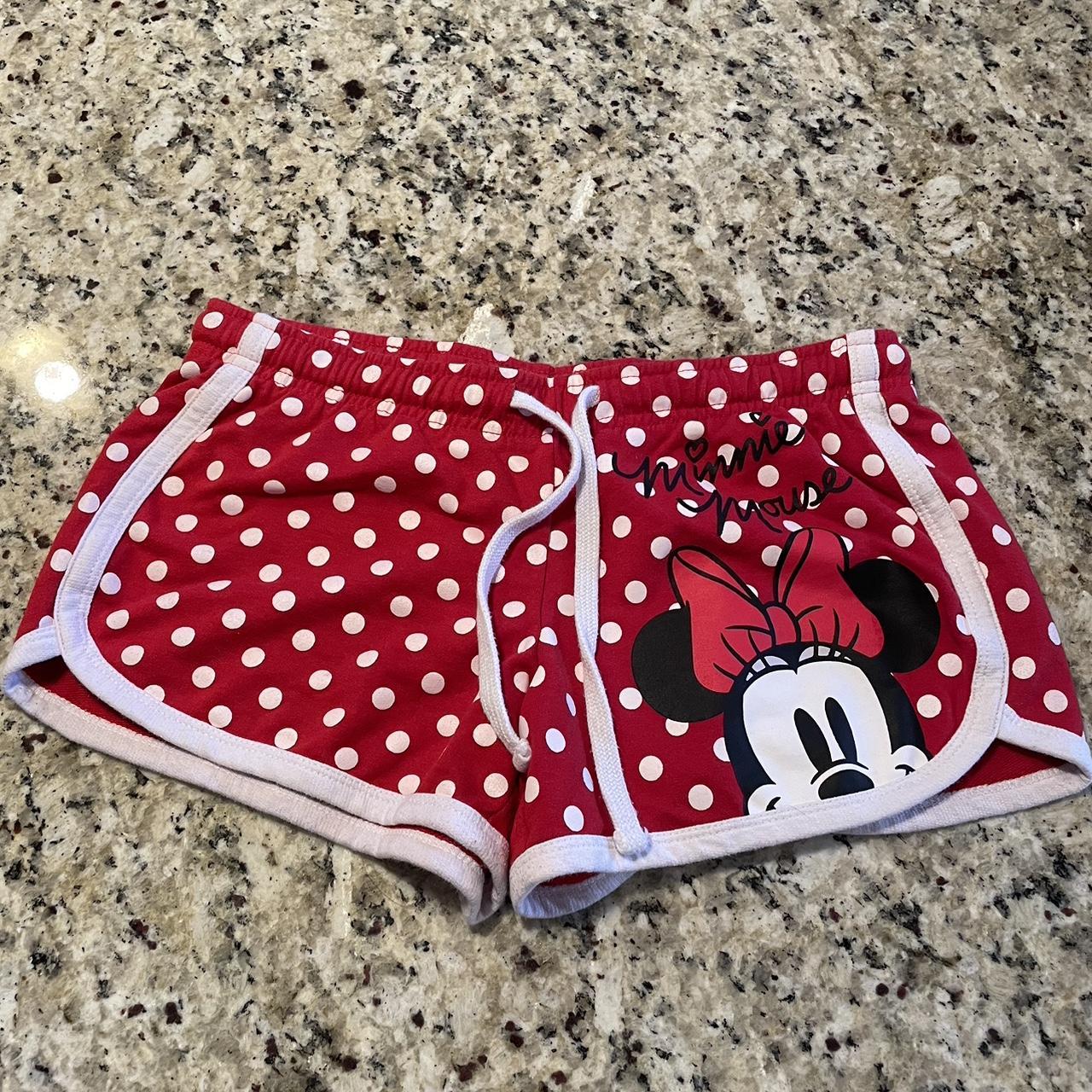 Disney minnie mouse shorts, small, worn once - Depop