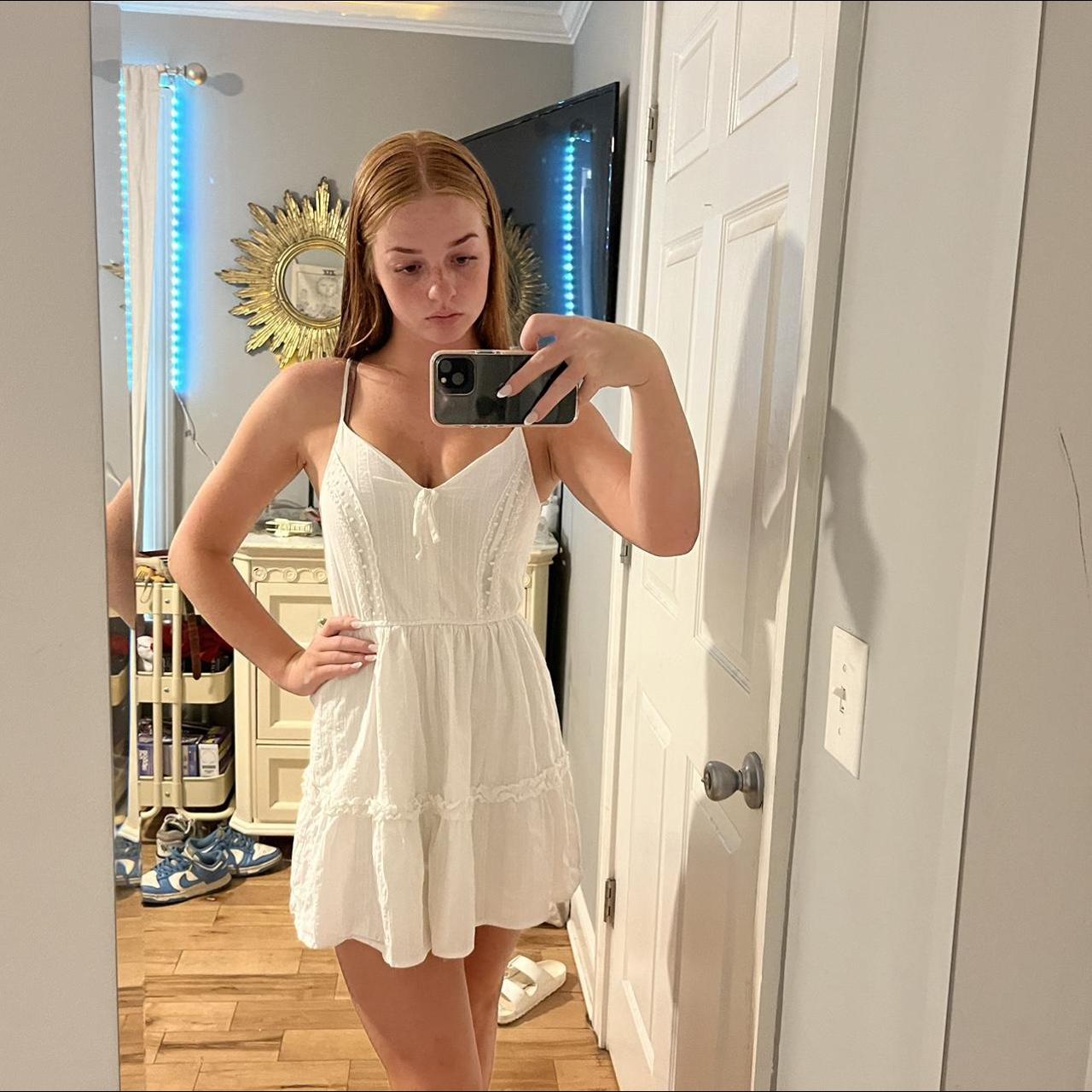Super Cute White Summer Dress Never Worn Just Depop