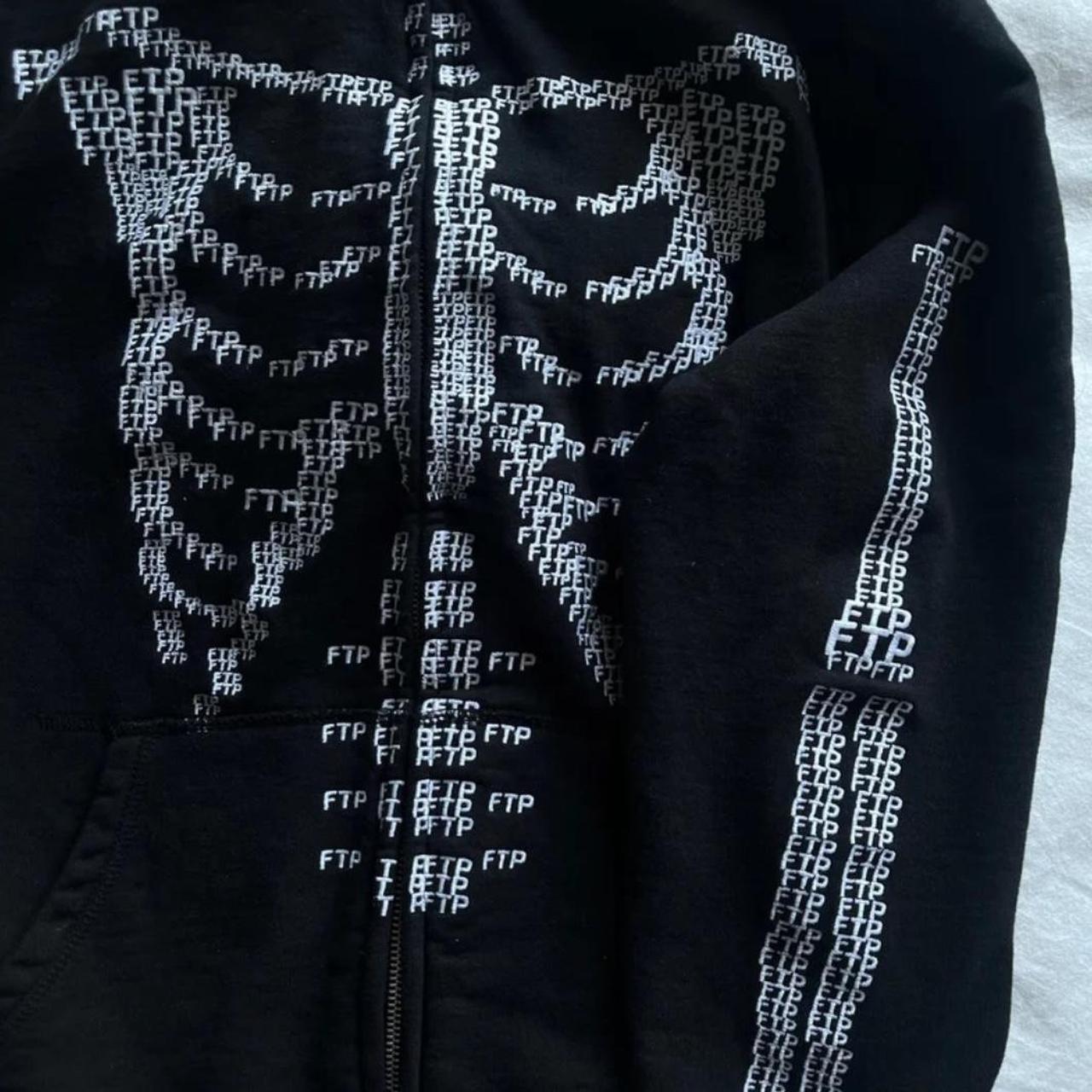 FTP RARE black glow in the dark skeleton hoodie -DM... - Depop
