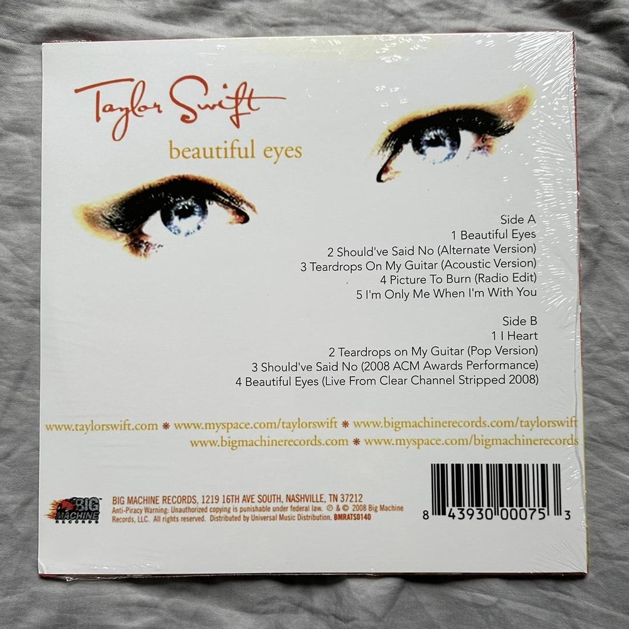 Taylor swift- beautiful eyes vinyl record Colored... - Depop