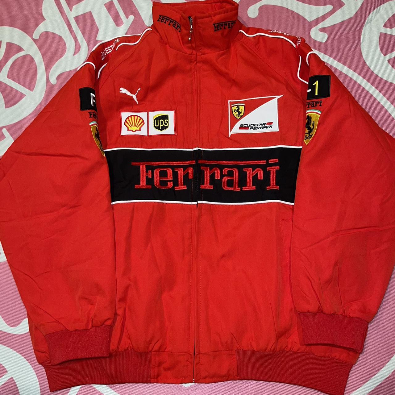 F1 Ferrari Bomber Jacket Fits almost true to size,... - Depop