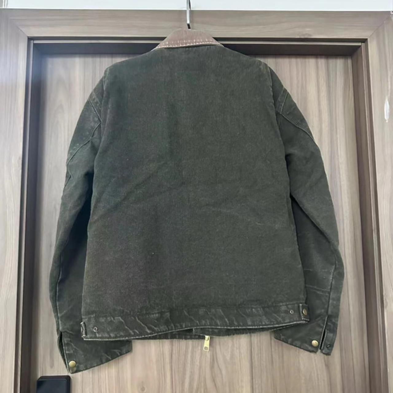 Vtg Carhartt Detroit J97 MOS Jacket Size M Moss... - Depop