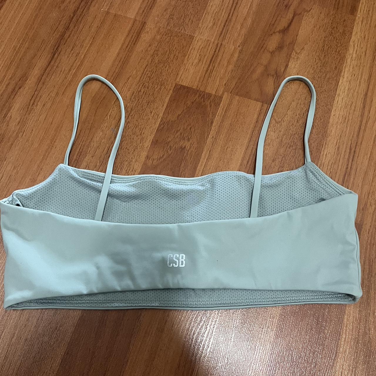 CSB sports bra in mint green - Depop