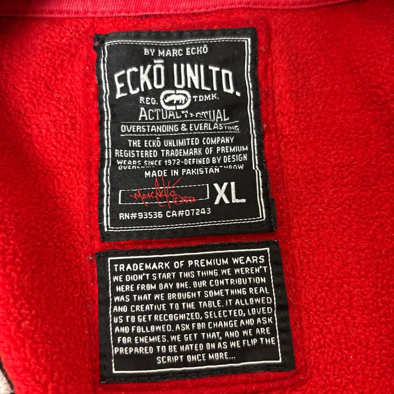 ⚠️ Zipperless ⚠️ 2000s Red Ecko Unltd hoodie with... | Depop