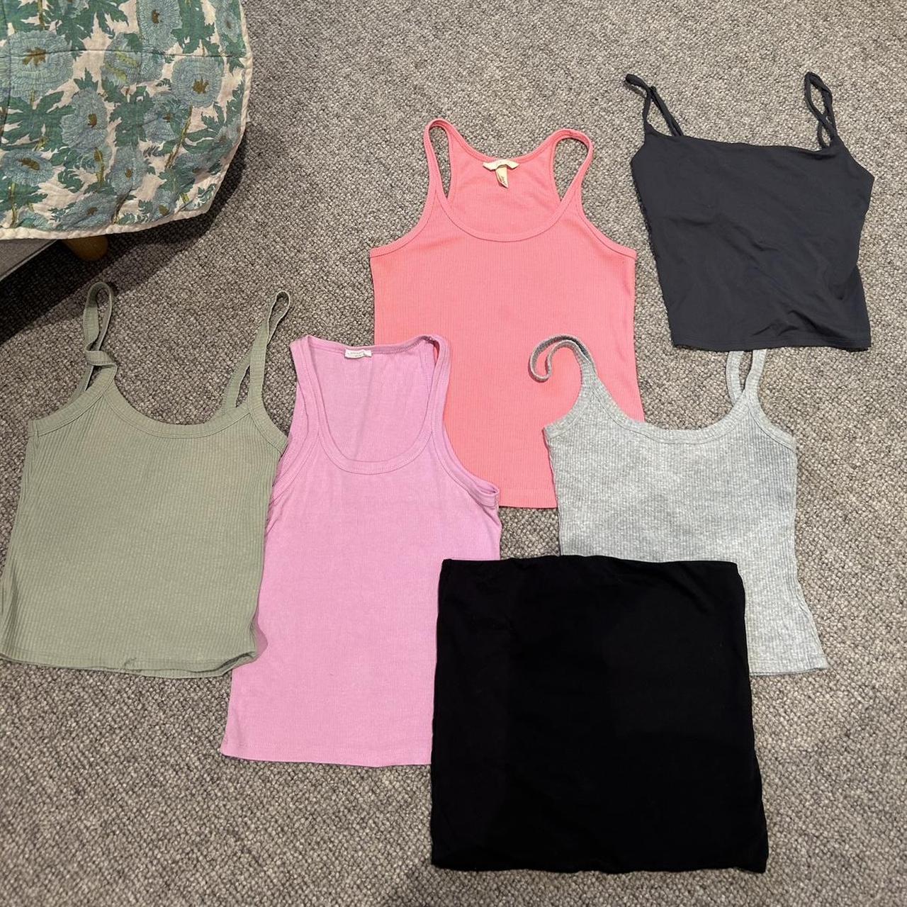 5 summer singlets varied colours - Depop
