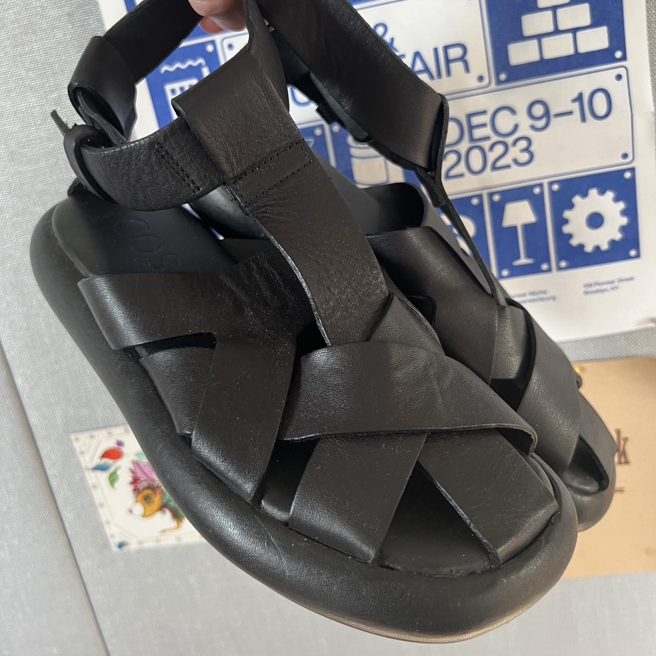 really cool cos sandals - only worn once ! only flaw... - Depop