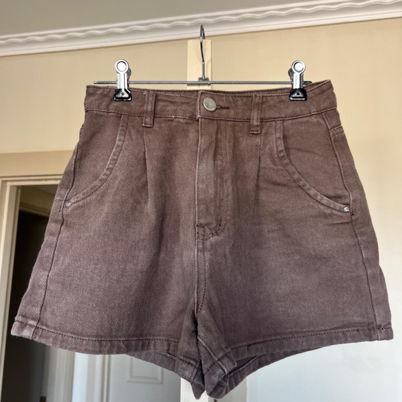 Brown denim shorts from City Beach - Depop