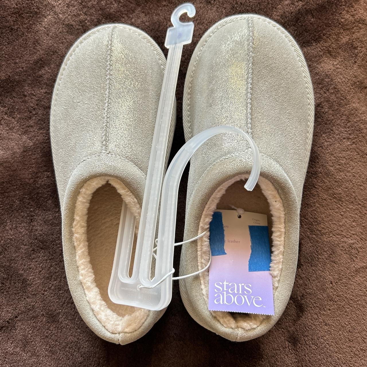 stars above - glitter, grey clog slippers / size: 6 - Depop