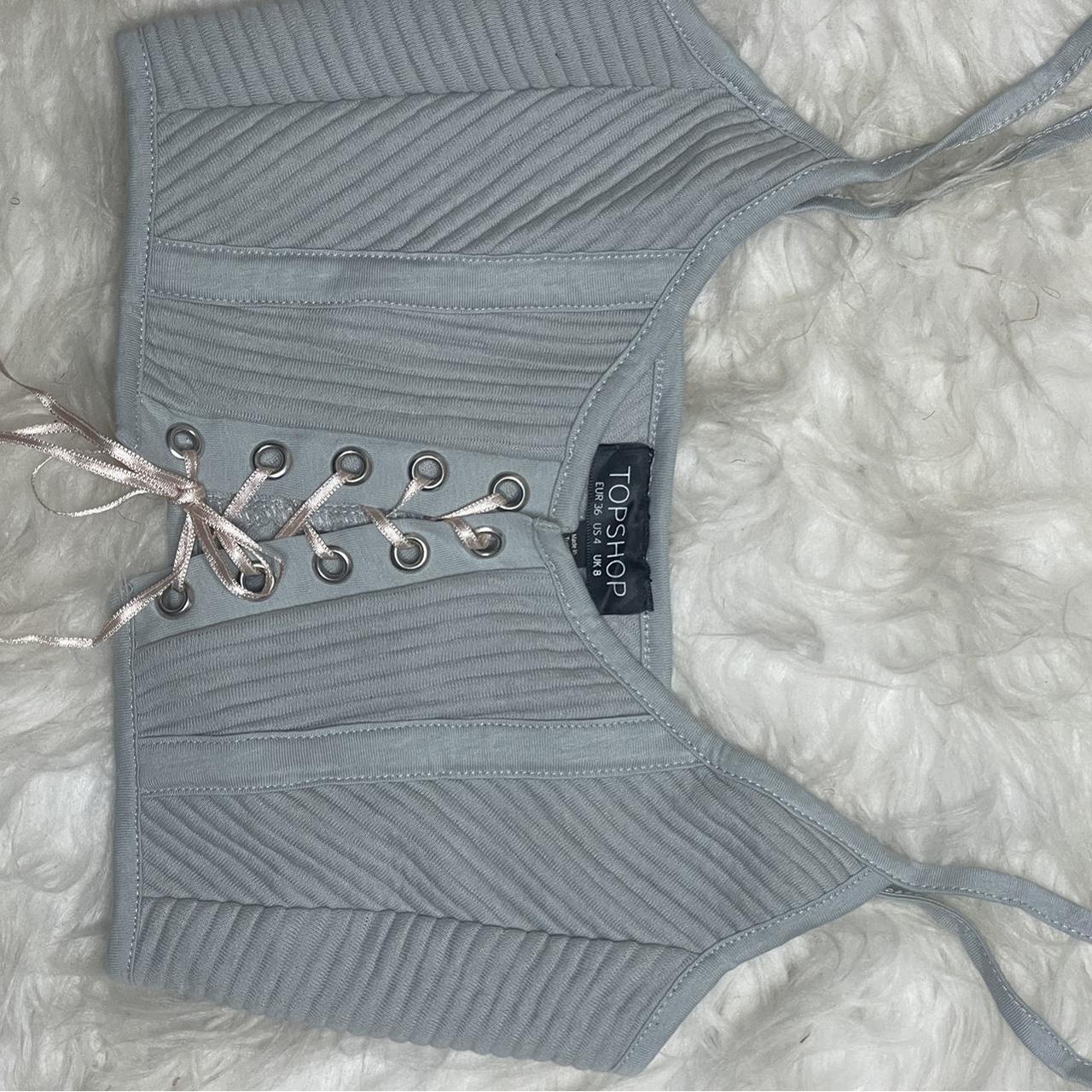 Grey Laced Bralet Topshop Size 8 New without... - Depop