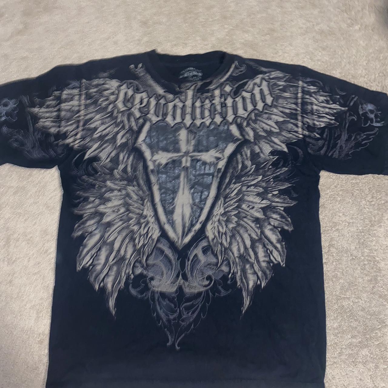 Affliction T shirt Affliction like t shirt really... - Depop