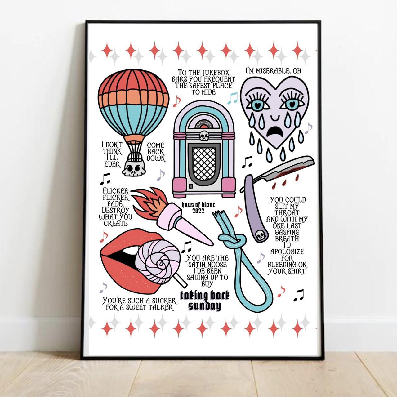 Taking back Sunday inspired tattoo flash art... - Depop