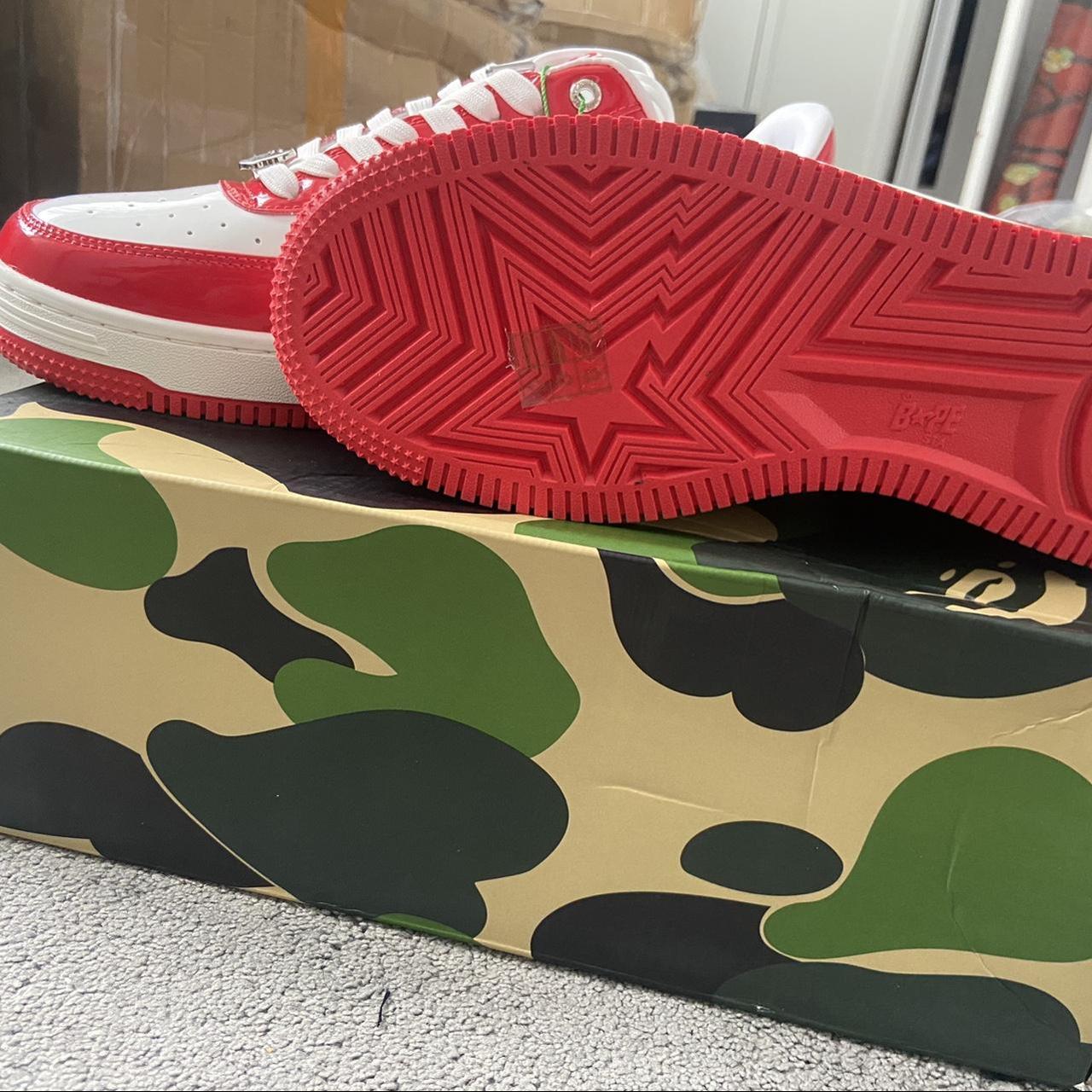 Brand New Red Bapestas Shoes Sneakers Trainers Size... - Depop