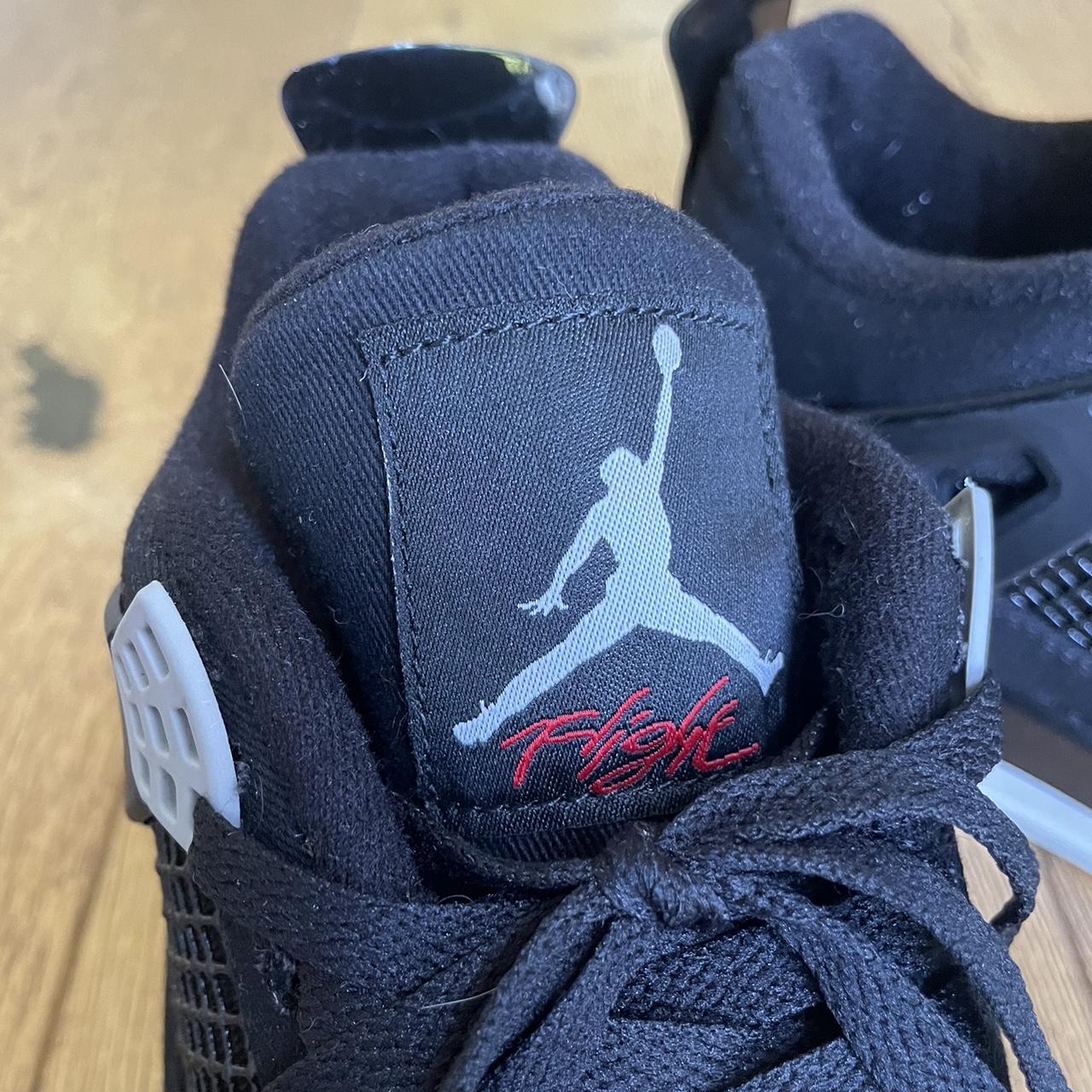 Jordan 4 black canvas -size 9 Defects, as shown in... - Depop