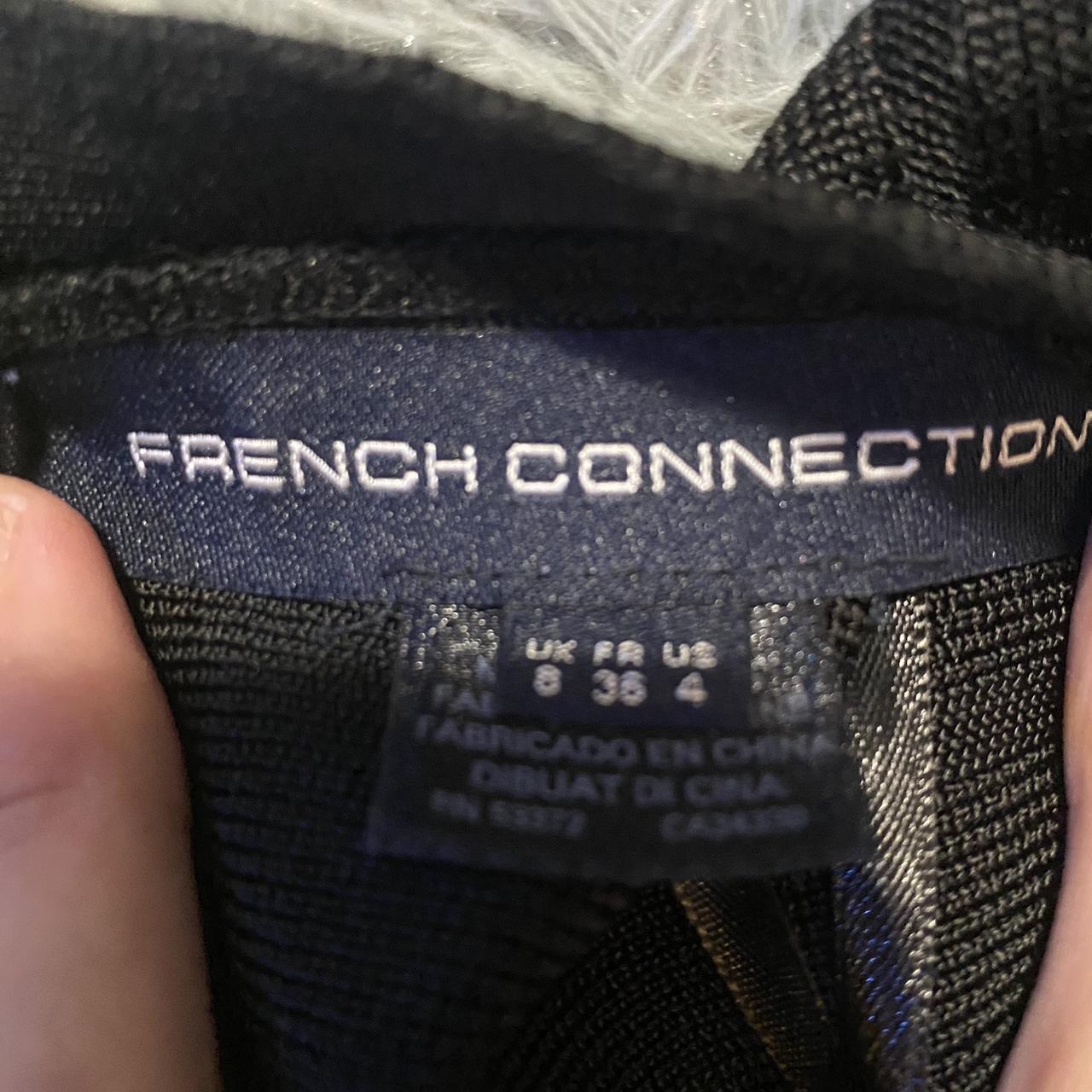 French Connection Black Dress with Yellow... - Depop