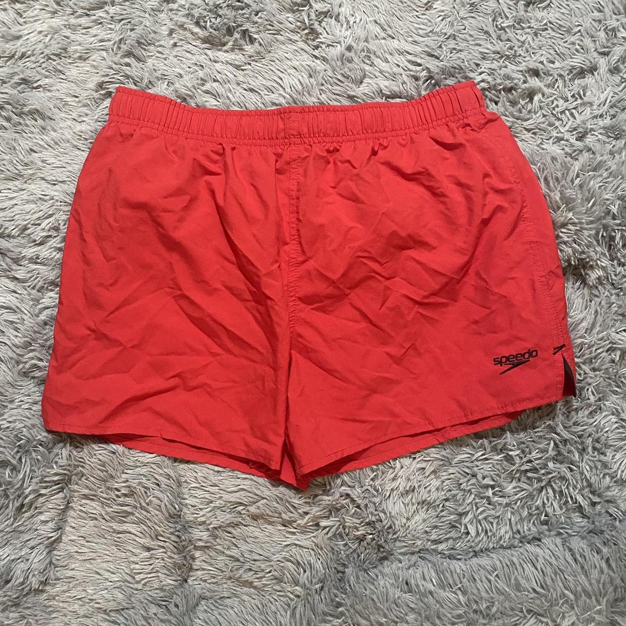 Speedo Men's Red and Black Shorts | Depop