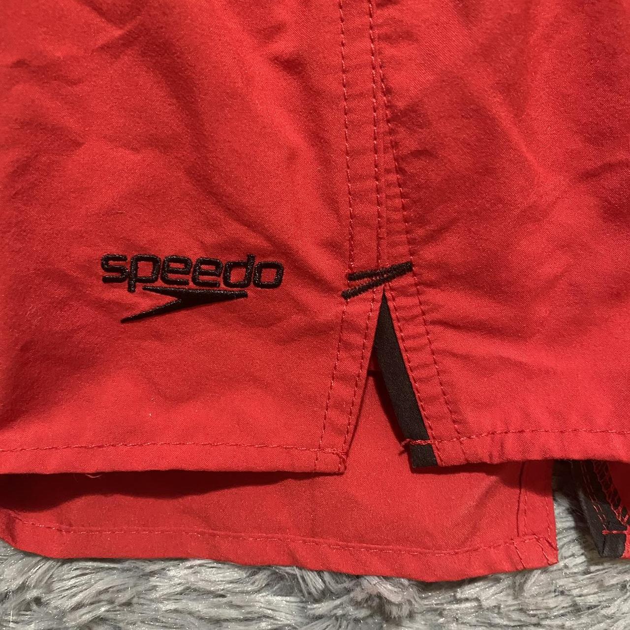 Speedo Men's Red and Black Shorts | Depop