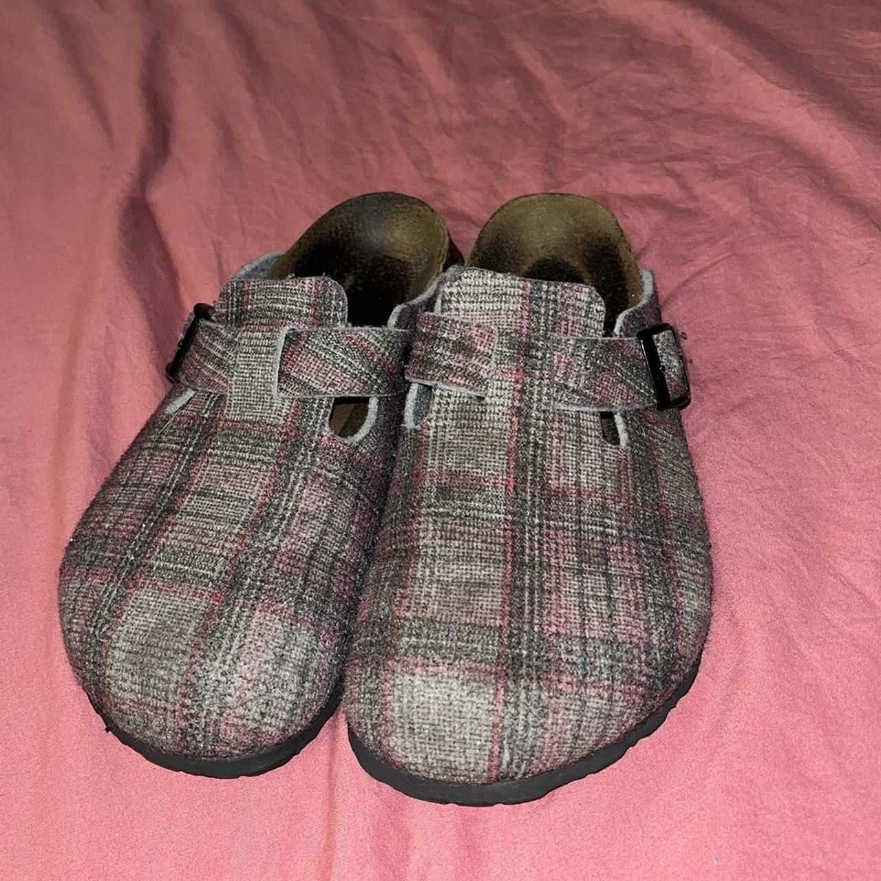 Clog style Birkenstocks Super cute plaid... - Depop