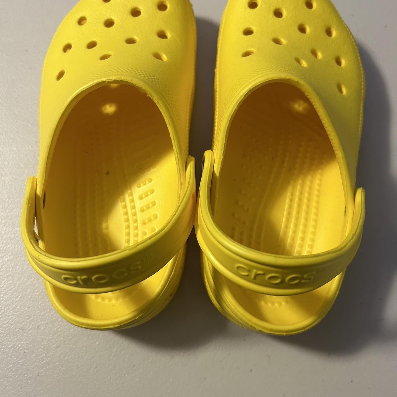 Yellow Croc little kid size 2 Euc - Depop