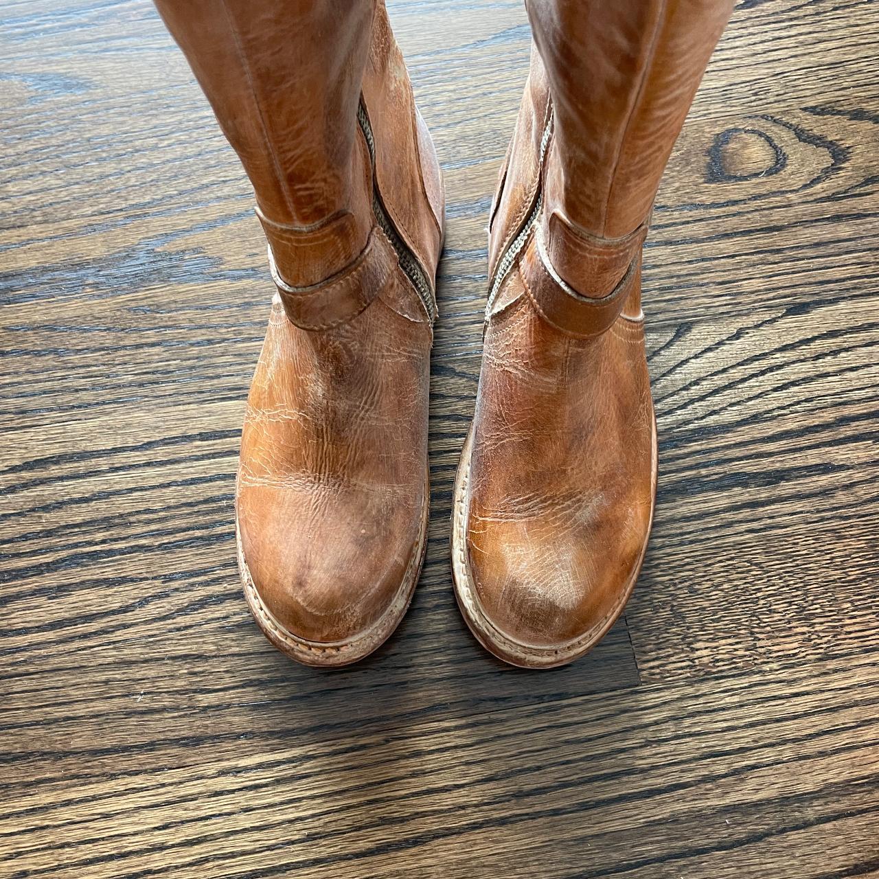 Bed Stu Natural Leather Boots Benchmade boots Size... - Depop