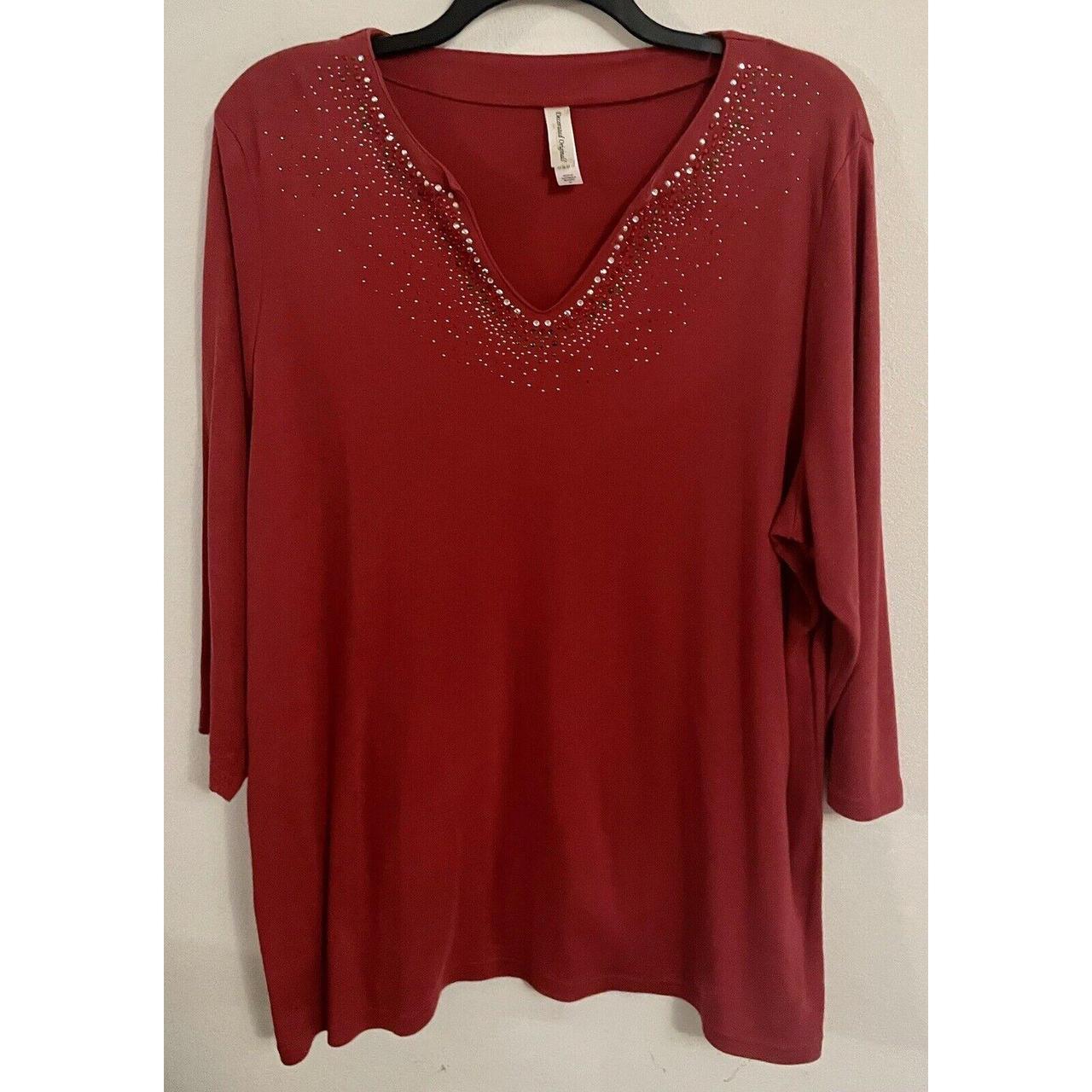 Get festive with this stunning red sequin top from... - Depop