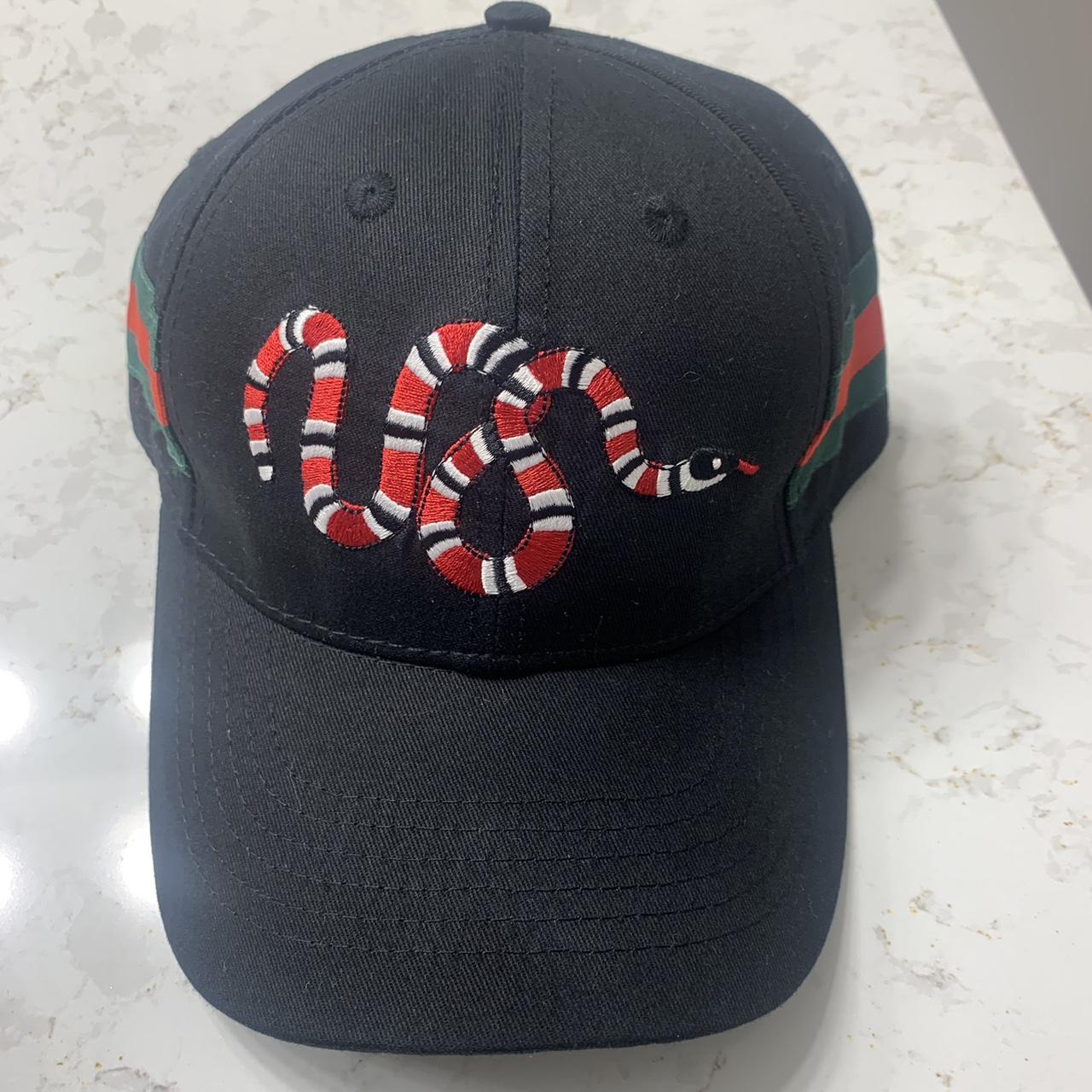 Gucci Women's Black and Red Hat | Depop