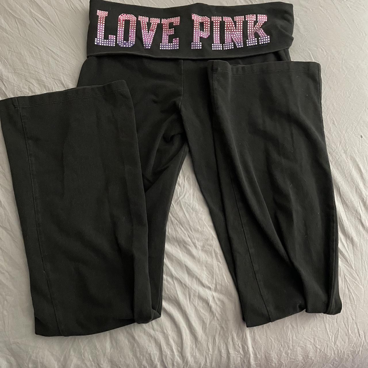 victorias secret pink bootcut yoga pants y2k -... - Depop