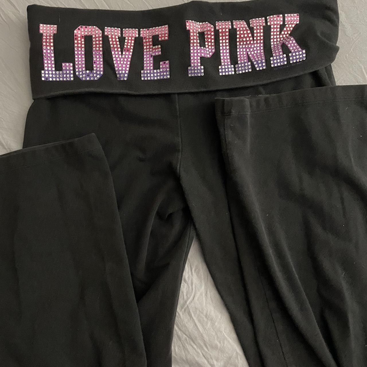 victorias secret pink bootcut yoga pants y2k -... - Depop