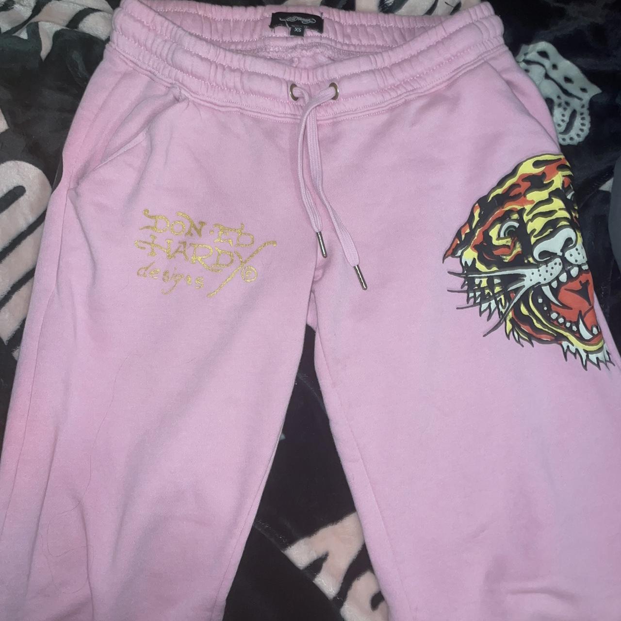 ED HARDY FLARED SWEATS adorable ed hardy sweats. in... - Depop