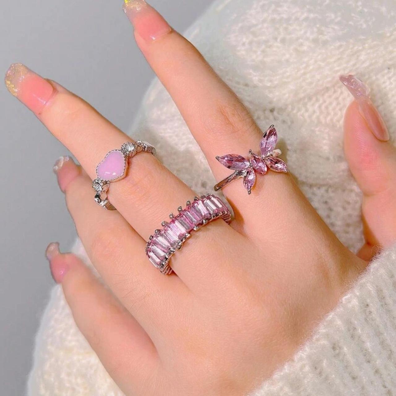 Super cute ring set! Comes with all three!... - Depop